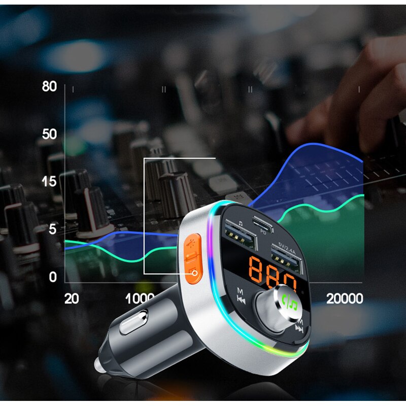 Modulator auto, BOMSTOM, Iluminare ambientala, Bluetooth, Negru - eMAG.ro