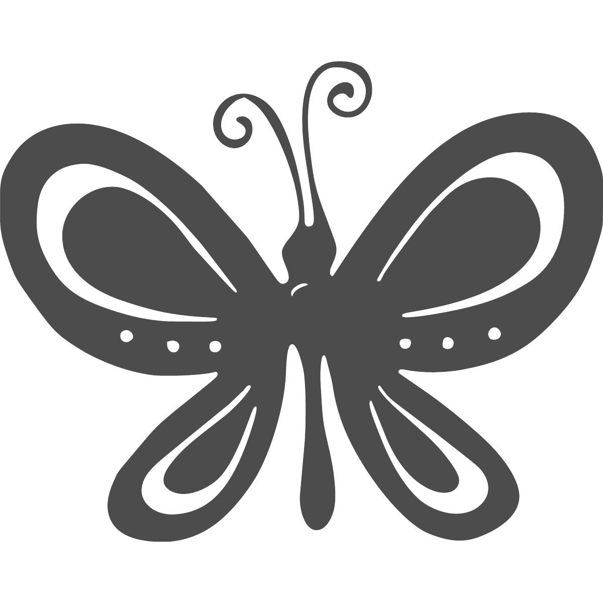 Sticker auto ''Fluture v3', 15x12 cm, Gri - eMAG.ro