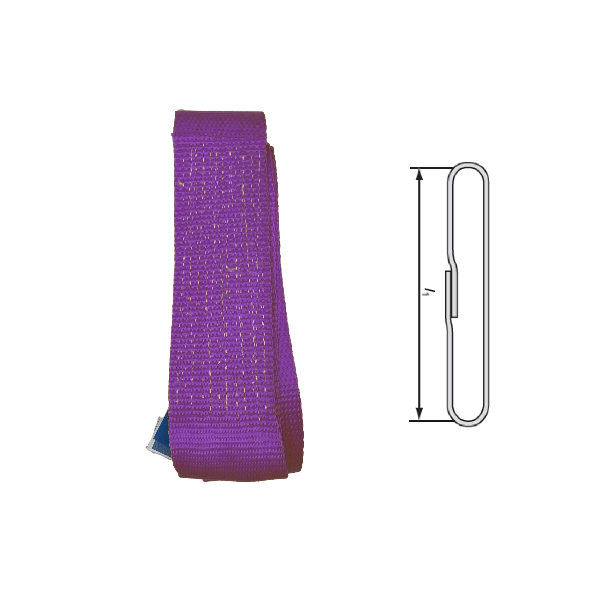 Chinga de ridicare circulara plata 1 tone 4m, latime 4.5cm - eMAG.ro