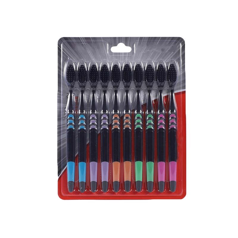 Set 10 periute de dinti, Peri moi, Carbune, Multicolor - eMAG.ro