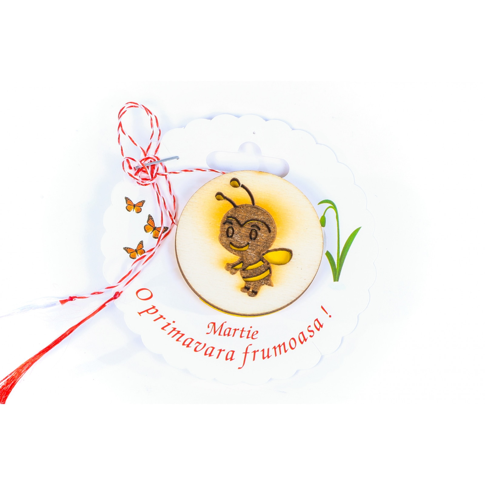 Insigna din lemn cu o albinuta - eMAG.ro