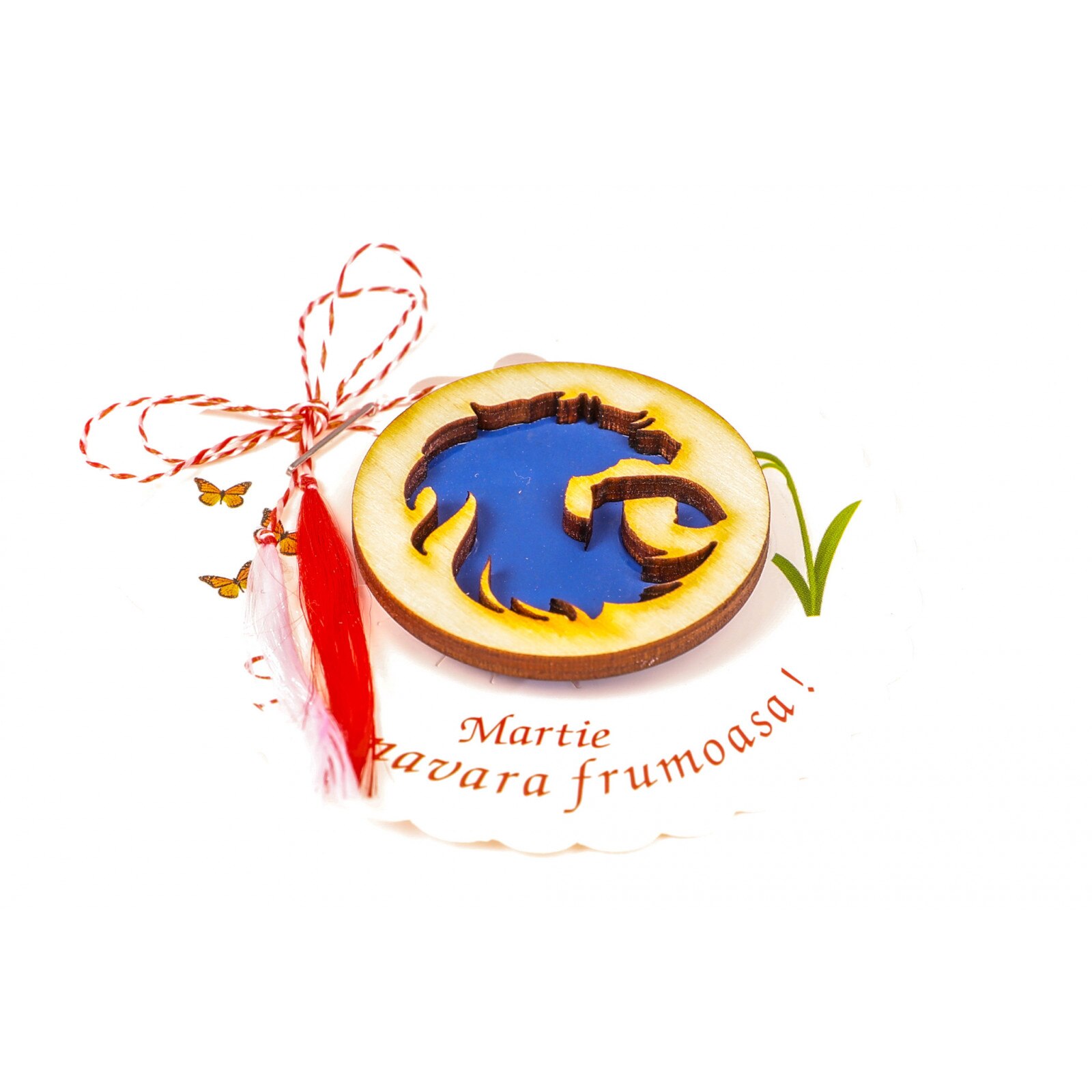 Insigna din lemn cu un cal salbatic - eMAG.ro