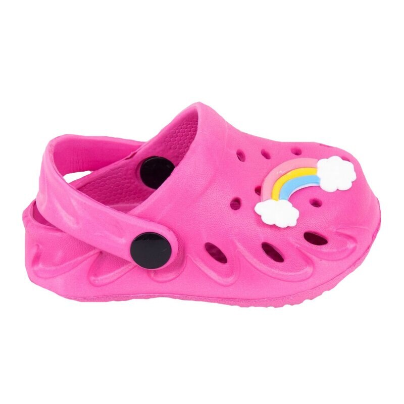 Saboti pentru plaja, EVA, curcubeu, roz 26 - eMAG.ro