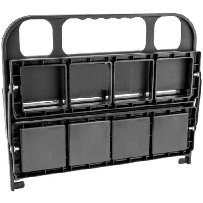 Suport 8 bidoane plastic, negru - eMAG.ro