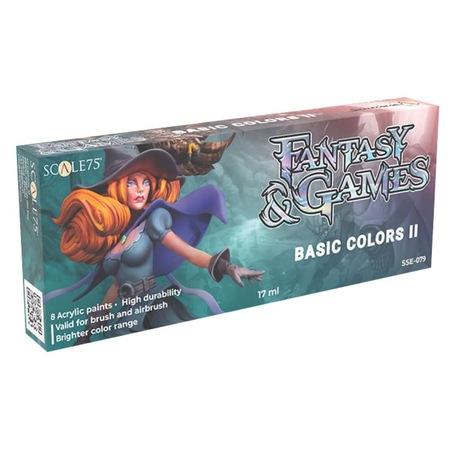 Комплект от 8 акрилни бои Scale 75 Fantasy & Games Basic Colours 2, 17 ml, Multicolor - eMAG.bg