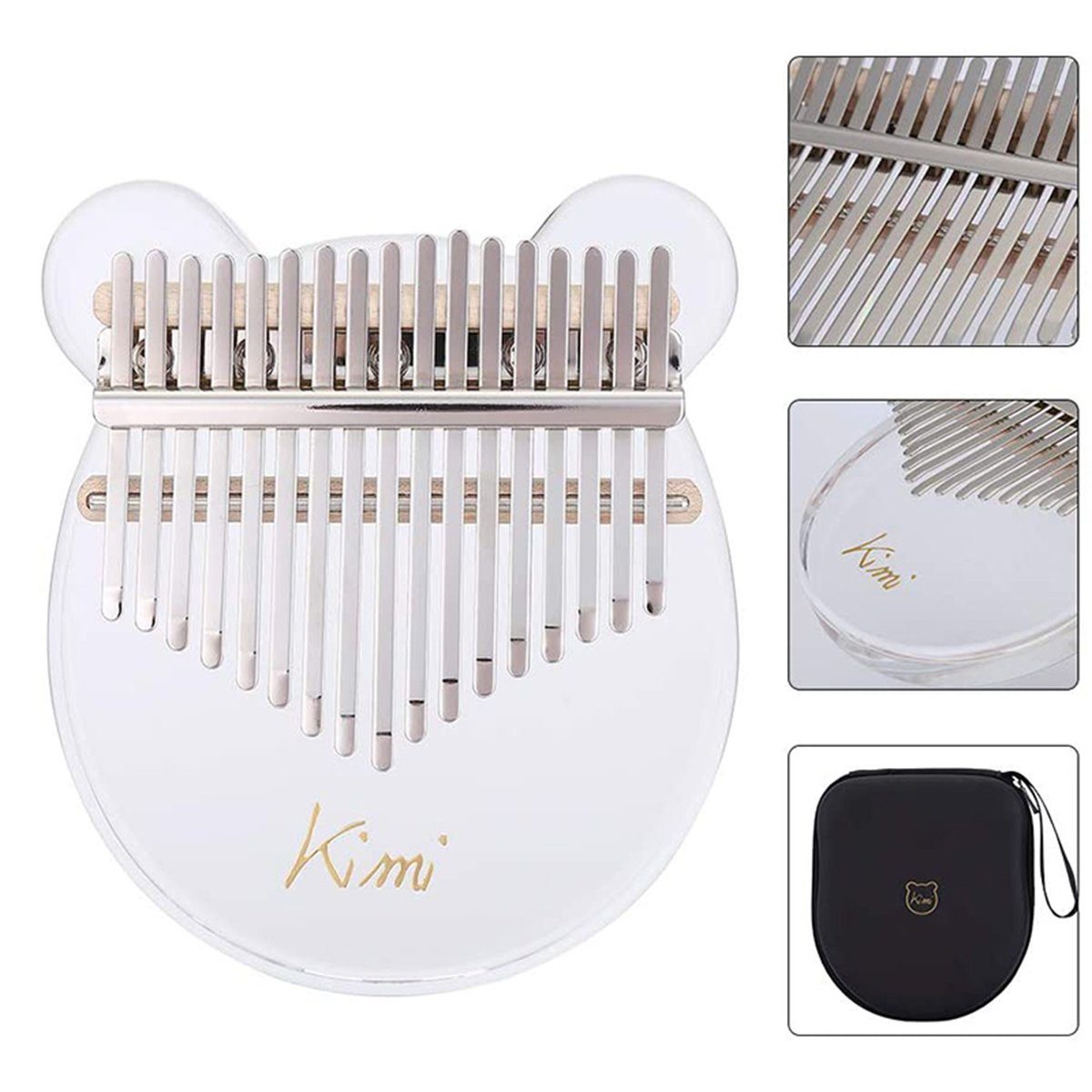 Kalimba, Metal/Acril, 17 Taste, Alb - eMAG.ro