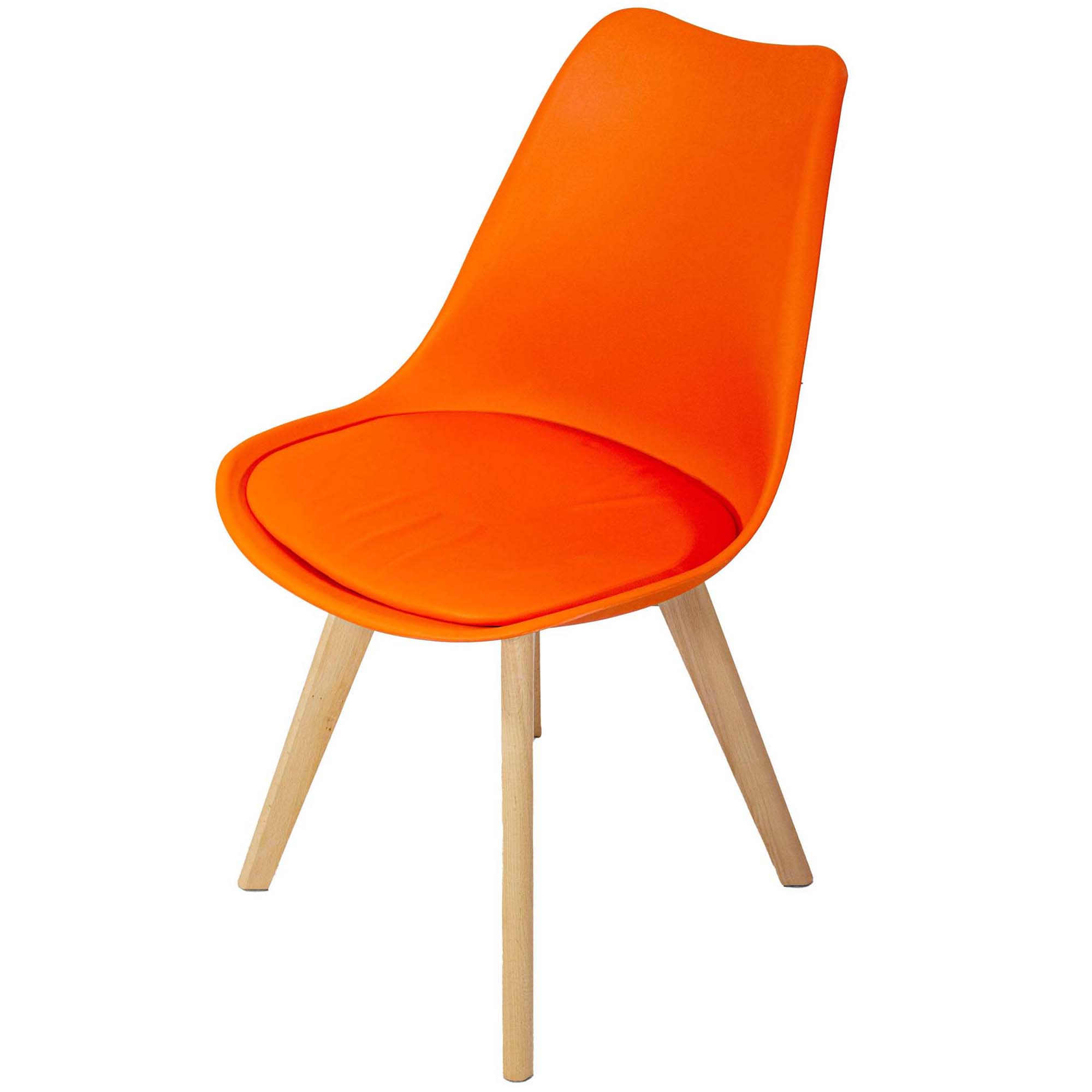 Scaun DENVER Stockholm, portocaliu, model scandinav, sezut tip scoica ...
