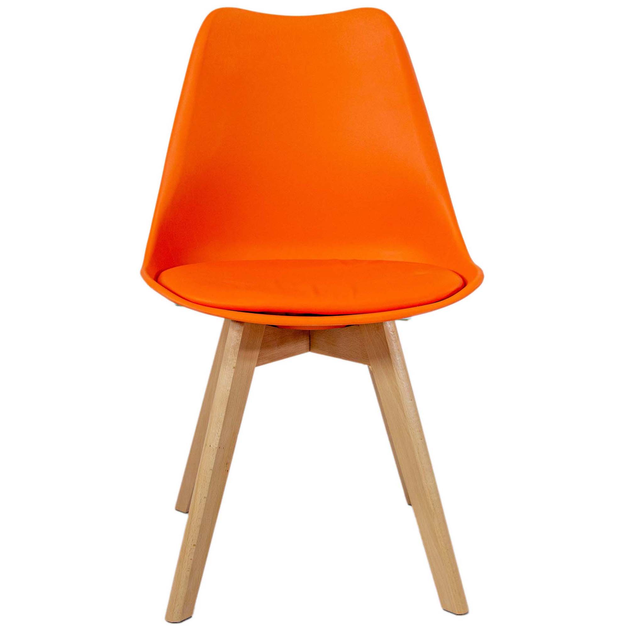 Scaun DENVER Stockholm, portocaliu, model scandinav, sezut tip scoica ...