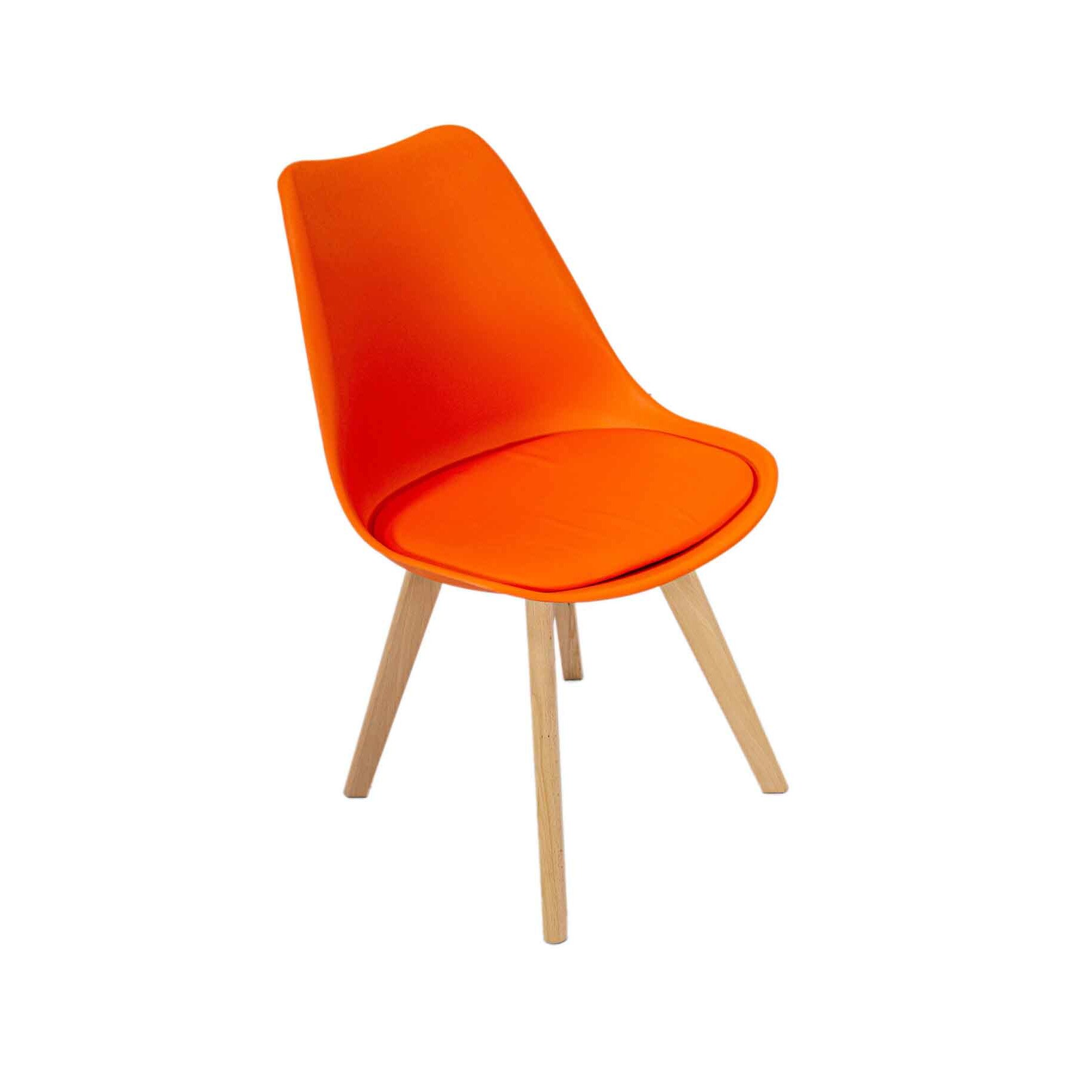 Scaun DENVER Stockholm, portocaliu, model scandinav, sezut tip scoica ...