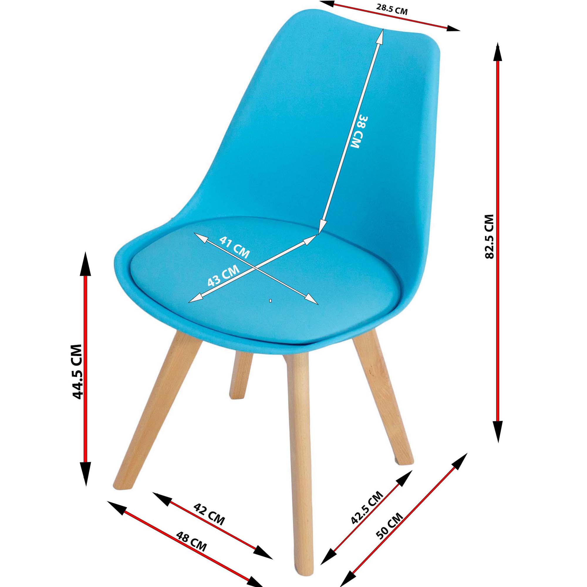 Scaun DENVER Stockholm, turcoaz, model scandinav, sezut tip scoica ...