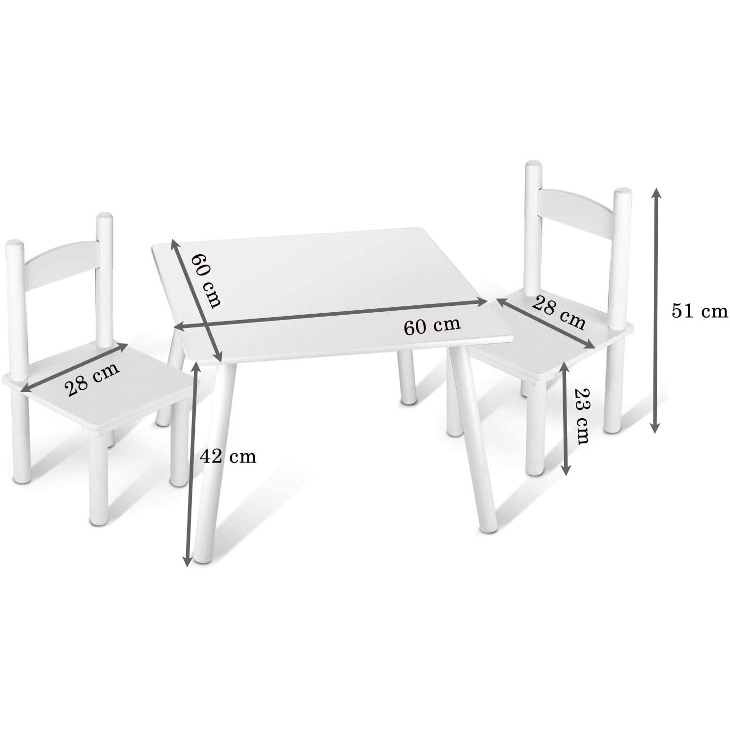 Set masuta cu doua scaune, Leomark, Avion, 60 x 60 x 42 cm - eMAG.ro