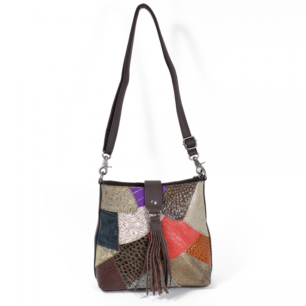 Geanta dama PFY, GT1712 Lexia, piele naturala, multicolor - eMAG.ro