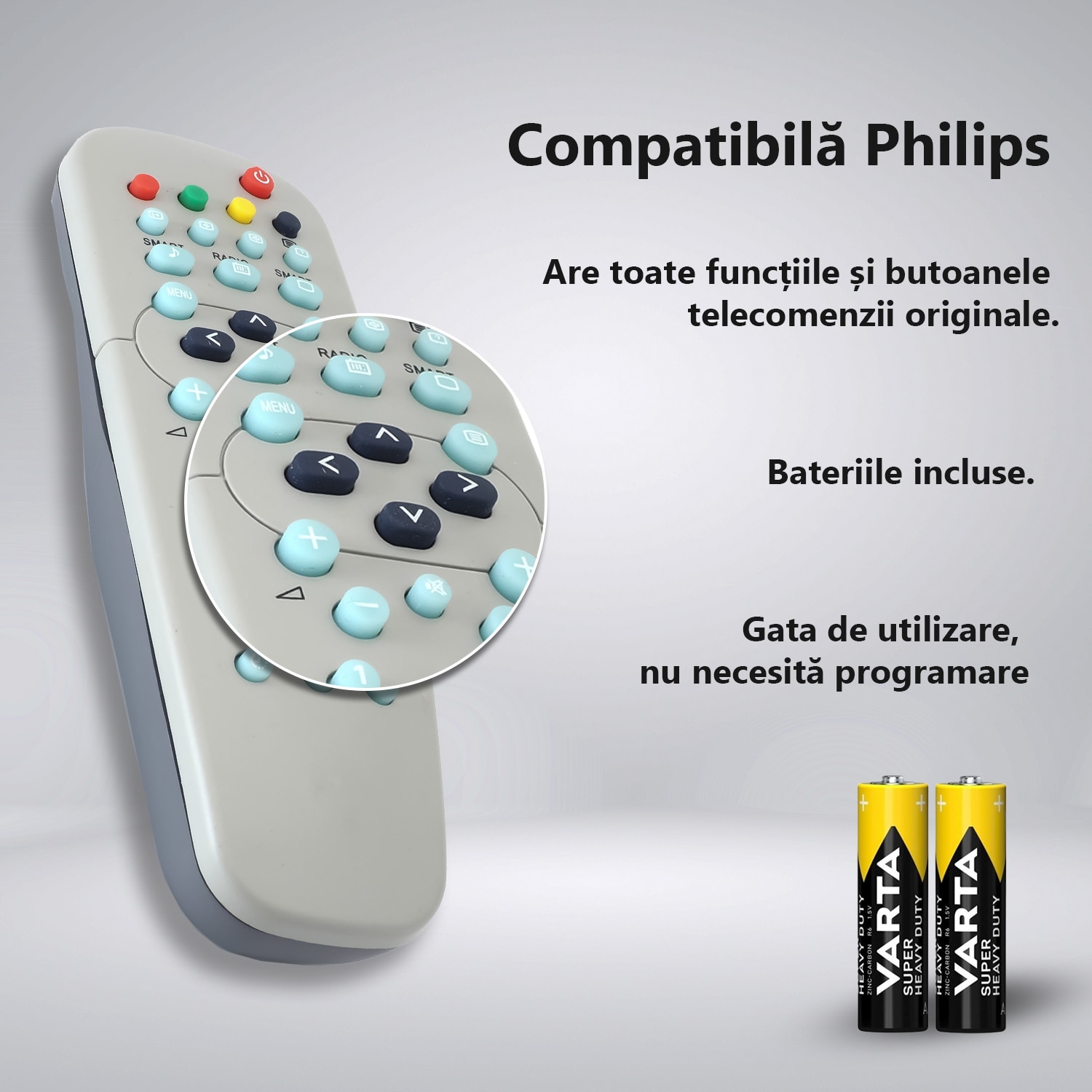 Telecomanda TV Compatibila Philips, RC283501, smart+radio, Bocu Remotes ...