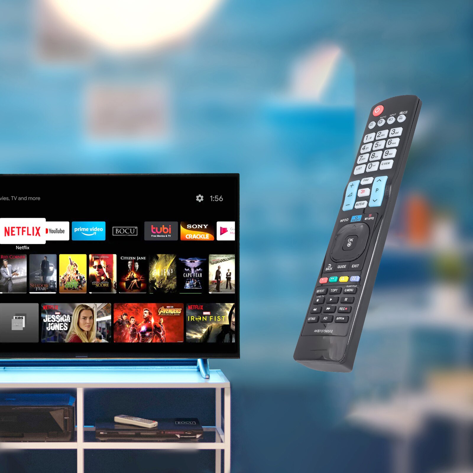 Telecomanda pentru TV, Compatibila LG Smart, LCD AKB73756502, 3D, My apps, Smart, neagra ...