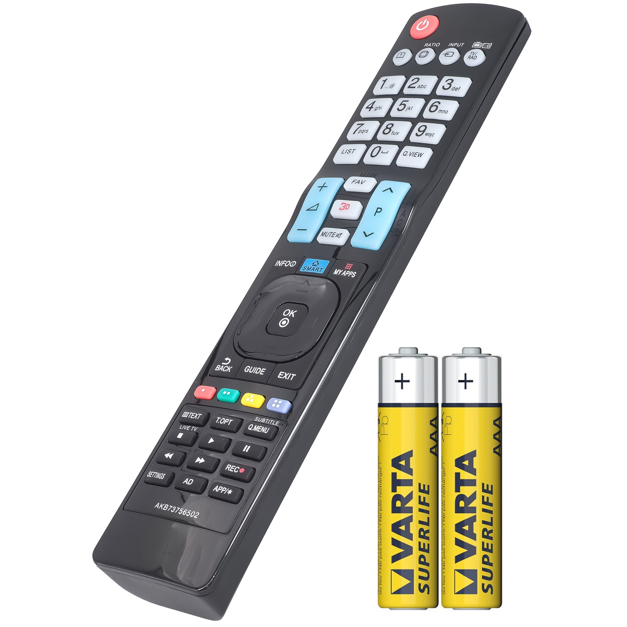 Telecomanda pentru TV, Compatibila LG Smart, LCD AKB73756502, 3D, My apps, Smart, neagra ...