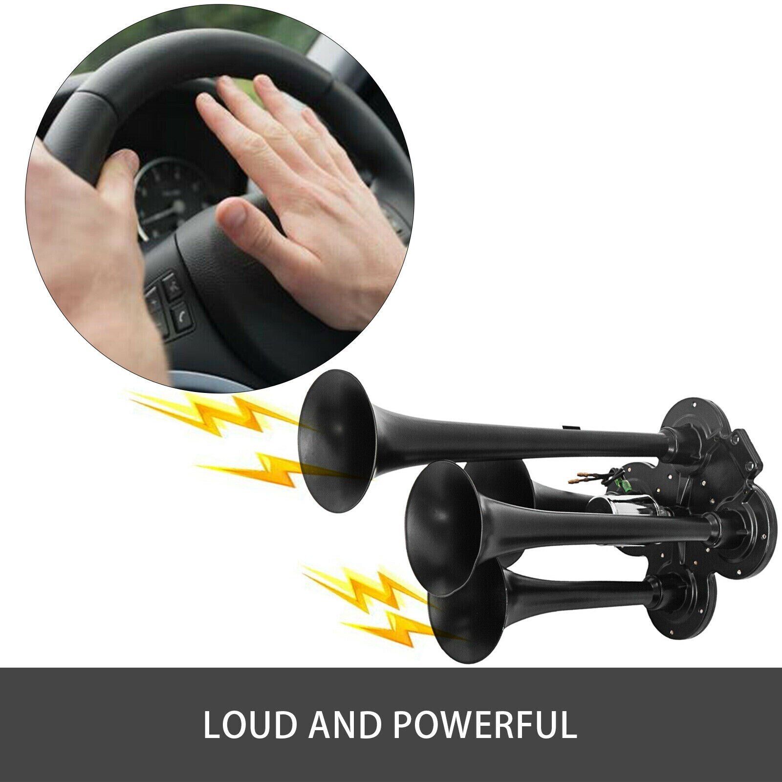 Set claxon auto 4 in 1, 12V, 150 dB, 150PSI - eMAG.ro