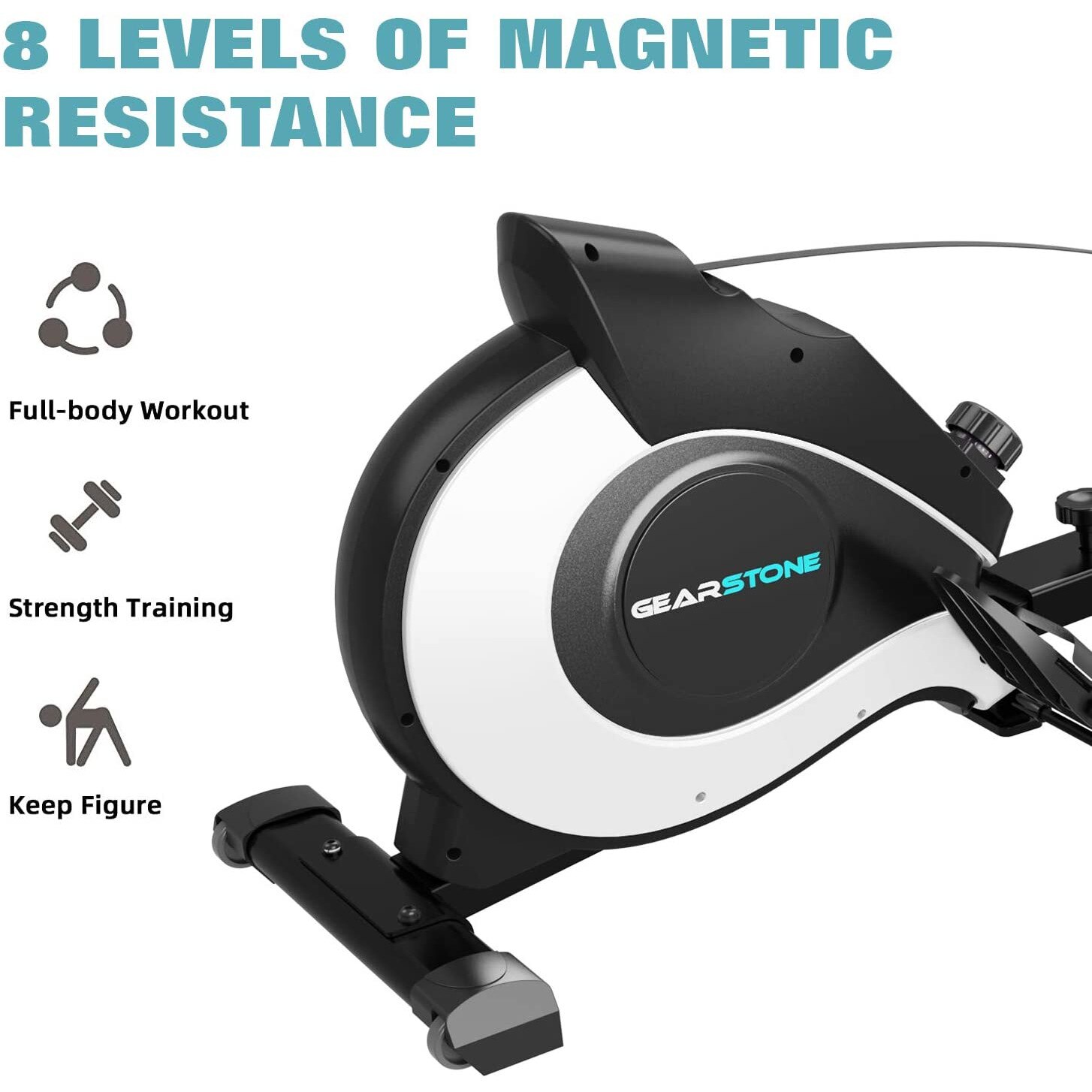 GEARSTONE Masina de vaslit rezistenta magnetica, greutate maxima ...