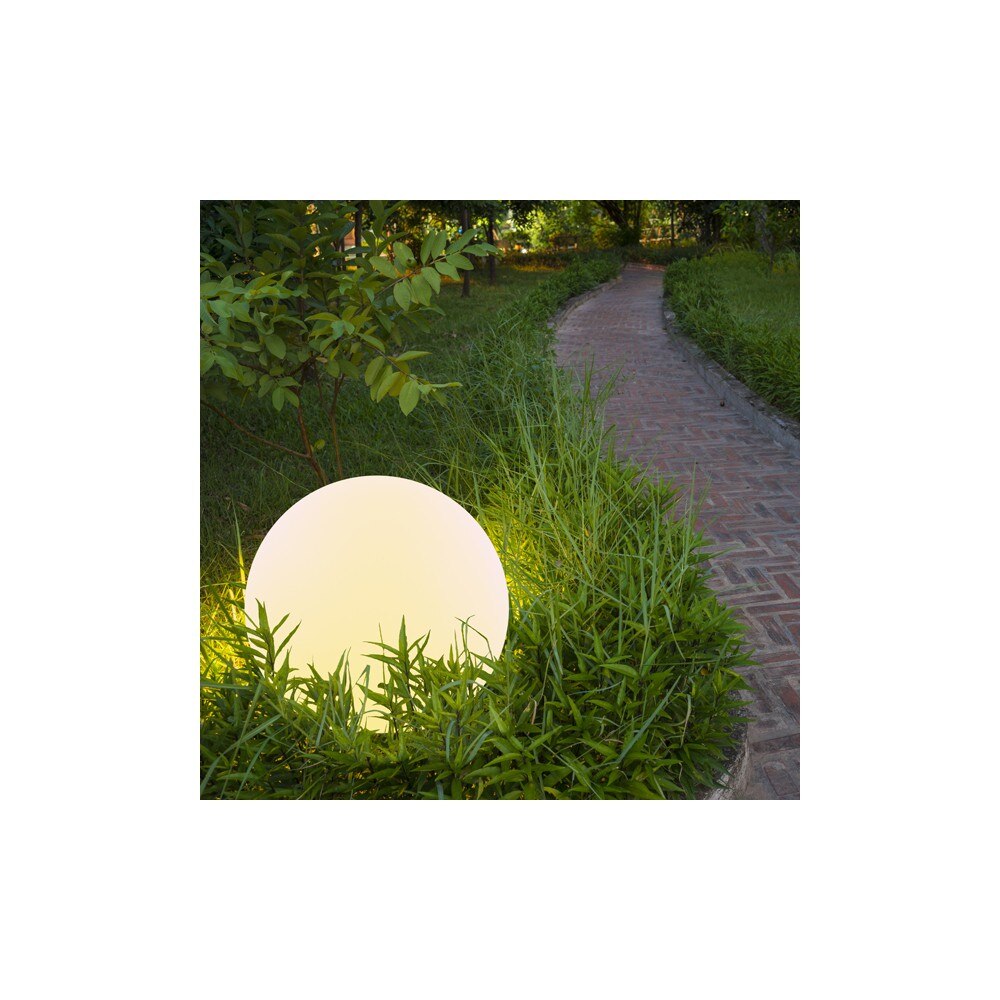 Lampa solara de gradina cu telecomanda, led rgb, model glob, diametru ...