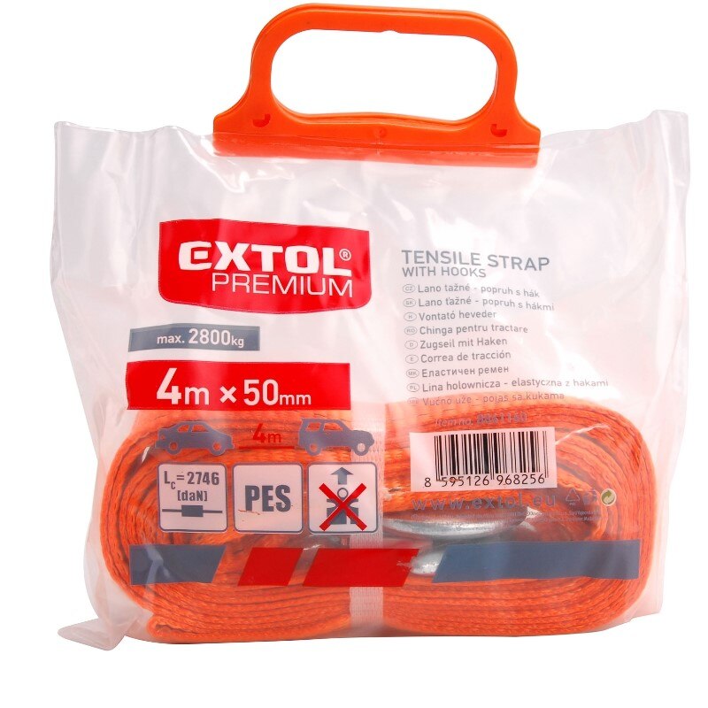 Chinga de ancoraj cu carlig, Extol Premium, 4m x 50mm, 2800kg - eMAG.ro