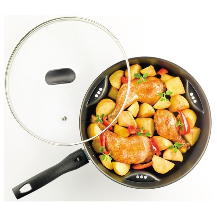 Тиган DELINY, тип Dry Cooker Trilogy с капак и подвижна дръжка ...