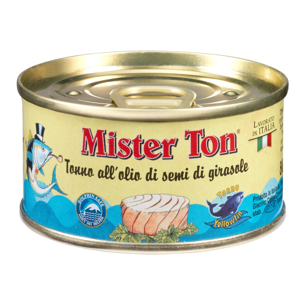 Ton in ulei de floarea soarelui Mister Ton 160g - eMAG.ro
