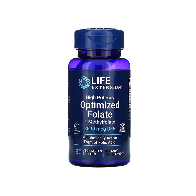 Life Extension High Potency Optimized Folate - 30 Tablete (folat ...