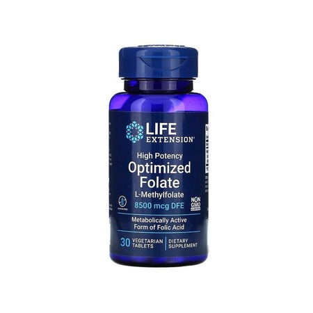 Life Extension High Potency Optimized Folate - 30 Tablete (folat ...