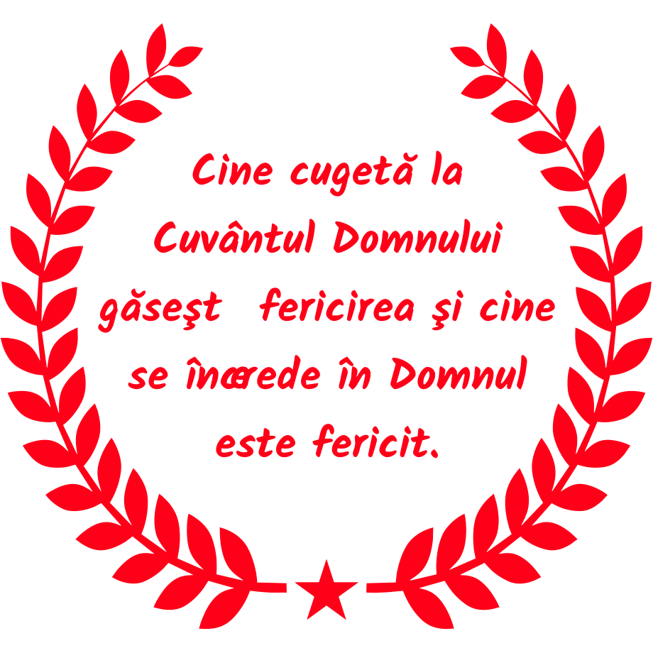 Sticker decorativ pentru perete, Cine cugeta la Cuvantul Domnului ...