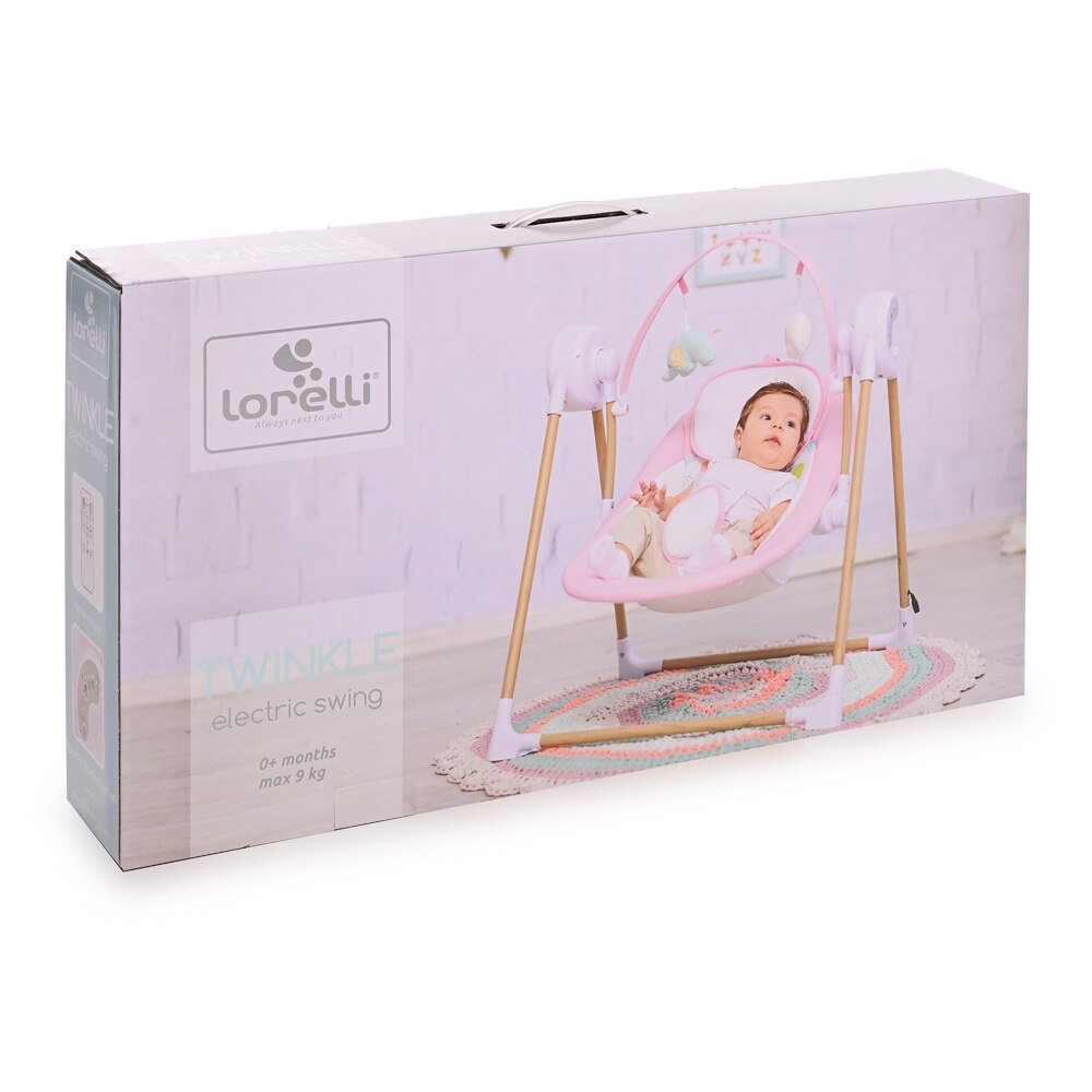Бебешка Люлка LORELLI Twinkle, Дистанционно, Beige, Rhino - eMAG.bg