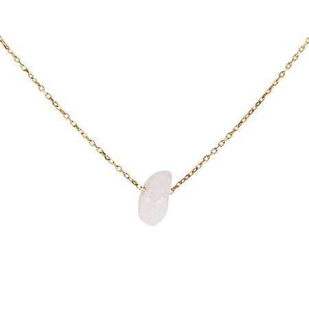 Colier din aur galben 14K si cuart roz, Beejou - eMAG.ro