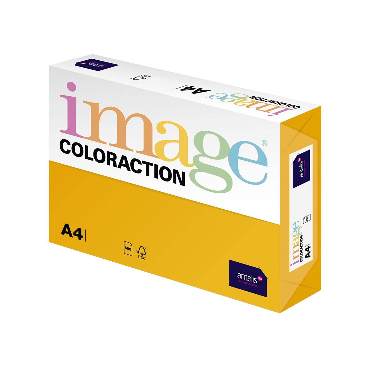 Hartie color Coloraction, A4, 80g, 500 coli, galben - eMAG.ro