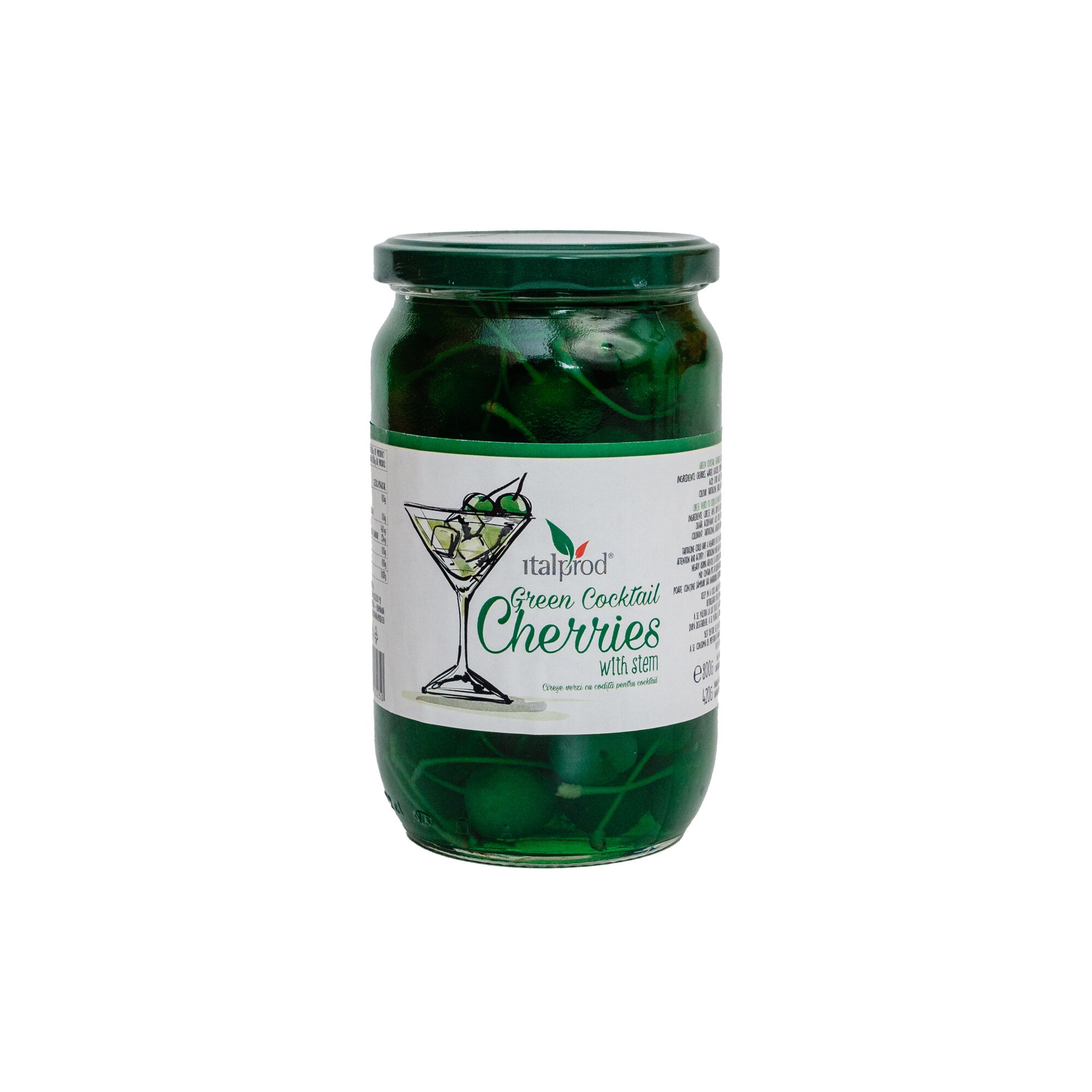 Set borcane Cirese Cocktail cu Codita Rosii la 800g si Verzi la 800g ...