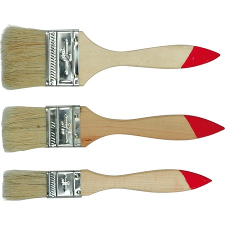 Set 3 pensule pentru vopsit Vorel, Maner din lemn, 25/38/50 mm, Maro ...