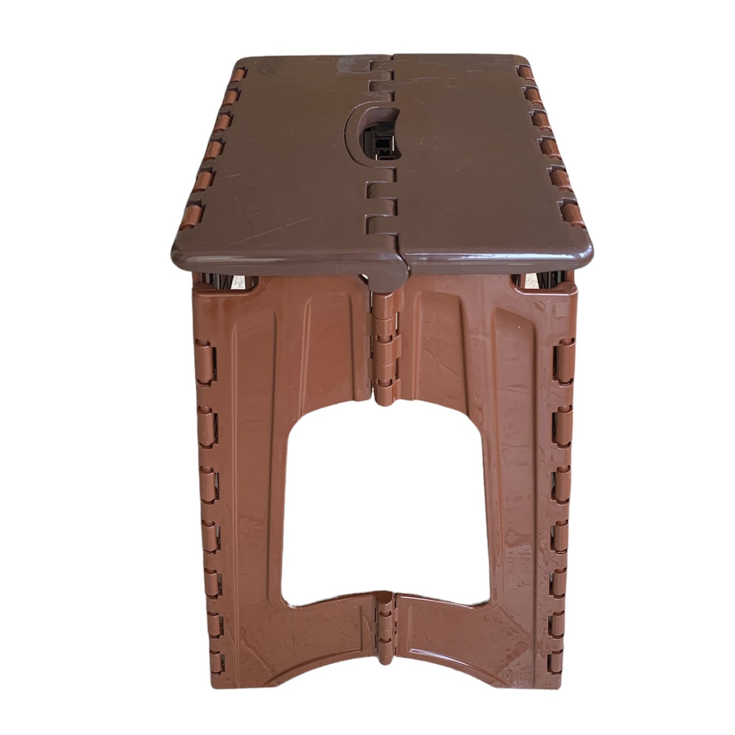 Taburet pliabil pentru bucatarie, baie, camping si pescuit, Maro ...