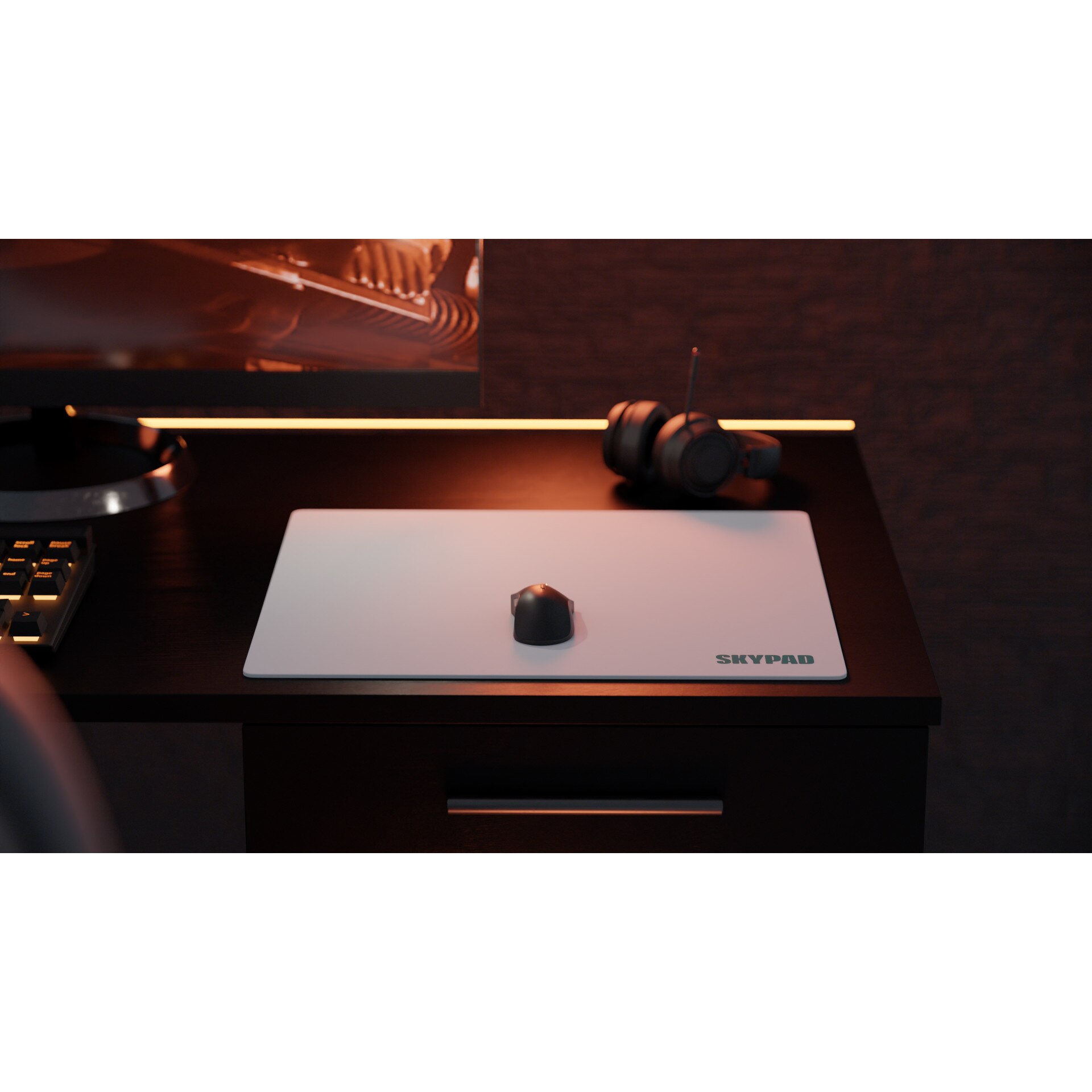 Mousepad gaming, SkyPAD, 3.0 XL, White Text, Alb - eMAG.ro