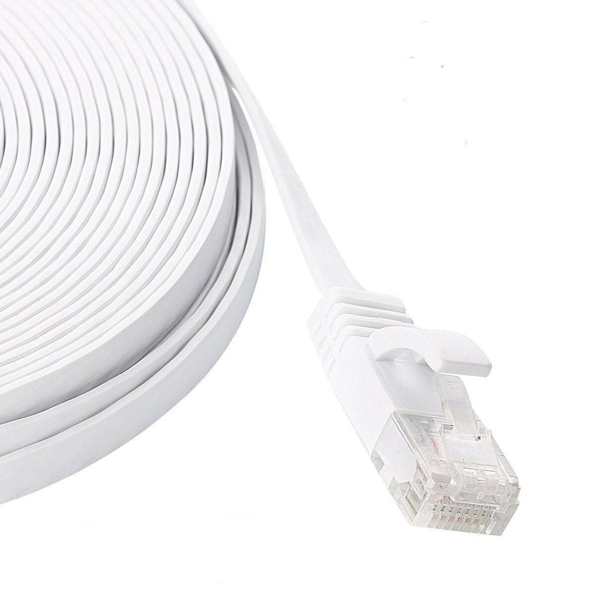 Cablu de retea UTP plat cat6, 5 metri, alb - eMAG.ro