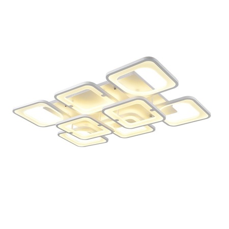 Lustra Led Patrata cu 3 Functii si Telecomanda, 192W, Alb, COM-LC1408 ...