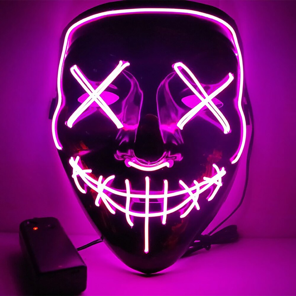Masca cu sistem de iluminare M034B, LED, Negru - eMAG.ro
