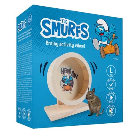 Roata pentru rozatoare The smurfs, Duvo+, Lemn, 29cm - eMAG.ro