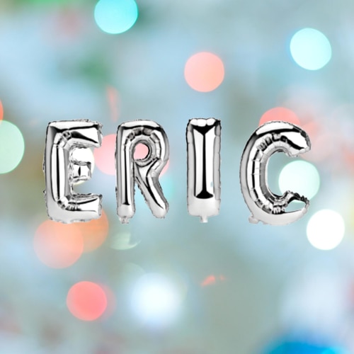 Комплект балони Eric Name, сребро, 40 см - eMAG.bg