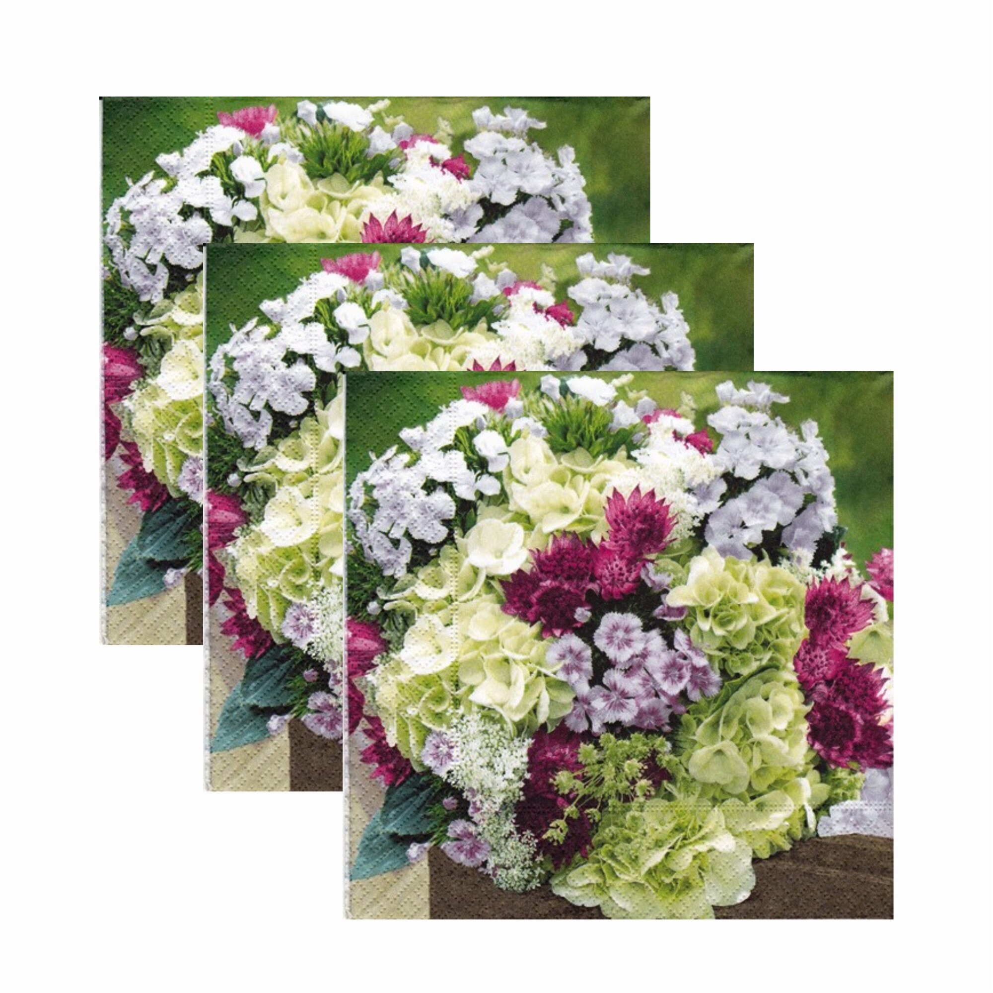 Set 10 buc Servetele de Masa Pachet Buchet Mix de Flori - eMAG.ro