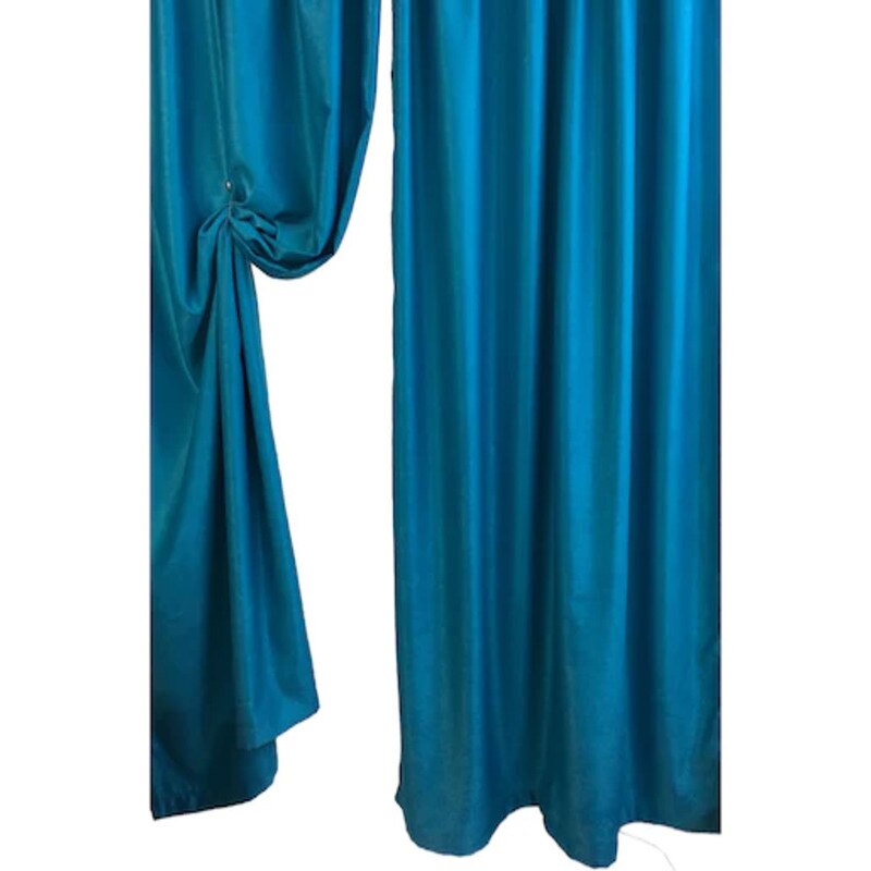 Set de 2 draperii "SOFT" turcoaz 400x245 cu rejansa - eMAG.ro