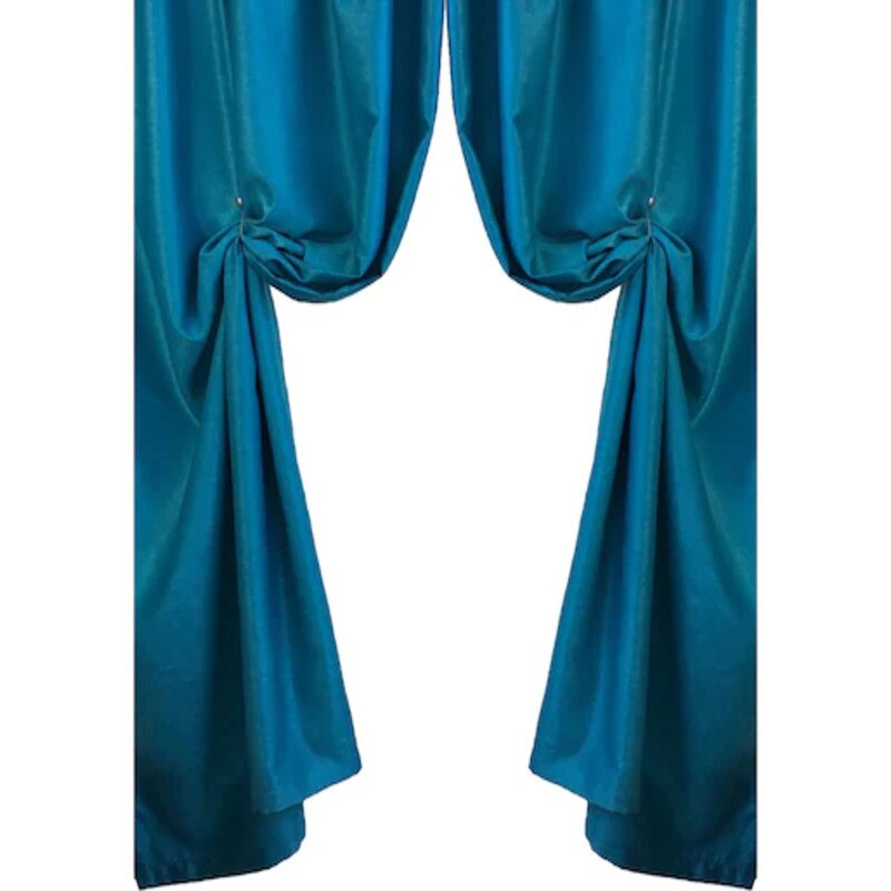 Set de 2 draperii "SOFT" turcoaz 400x245 cu rejansa - eMAG.ro