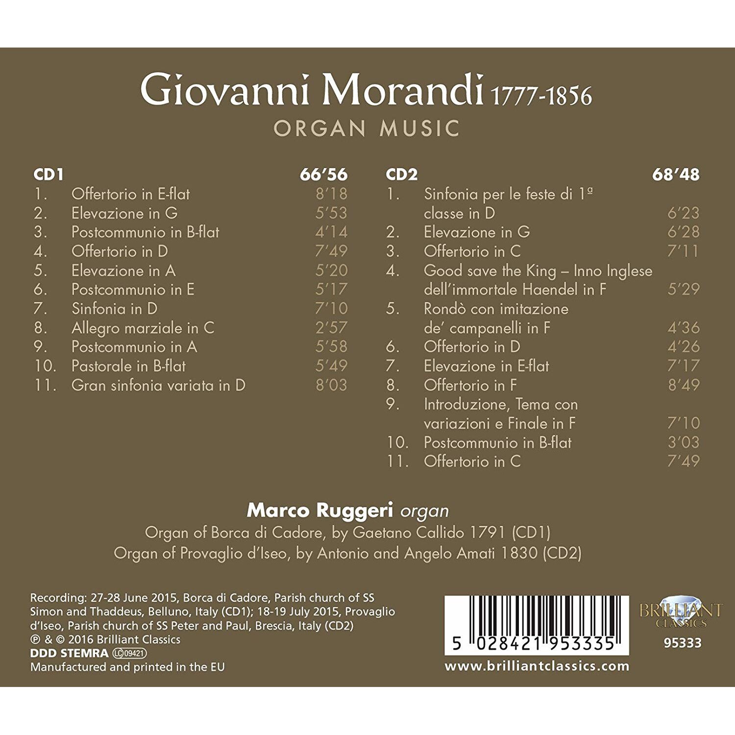 Morandi - Organ Music / Marco Ruggeri 2CD - eMAG.hu
