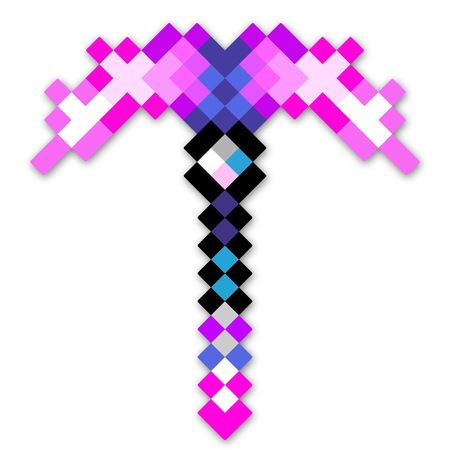 Дървена кирка Pink Pickaxe, многоцветна, 44х32 см - eMAG.bg