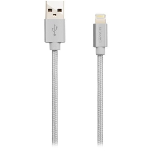 Cablu, Canyon, Pentru iPhone, Lightning la USB, 1m, Alb - eMAG.ro