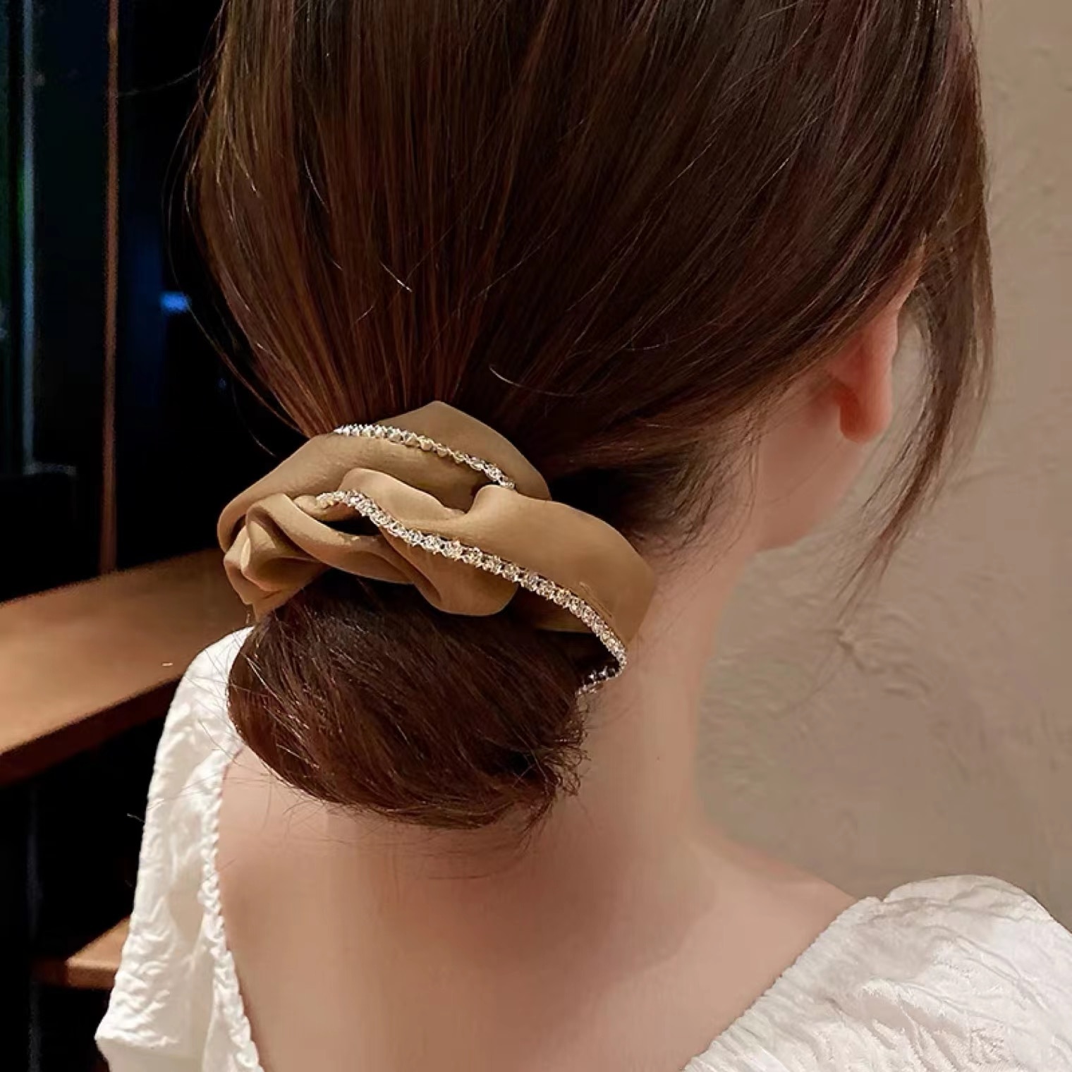 Elastic par, Satin, 14 cm, Maro - eMAG.ro