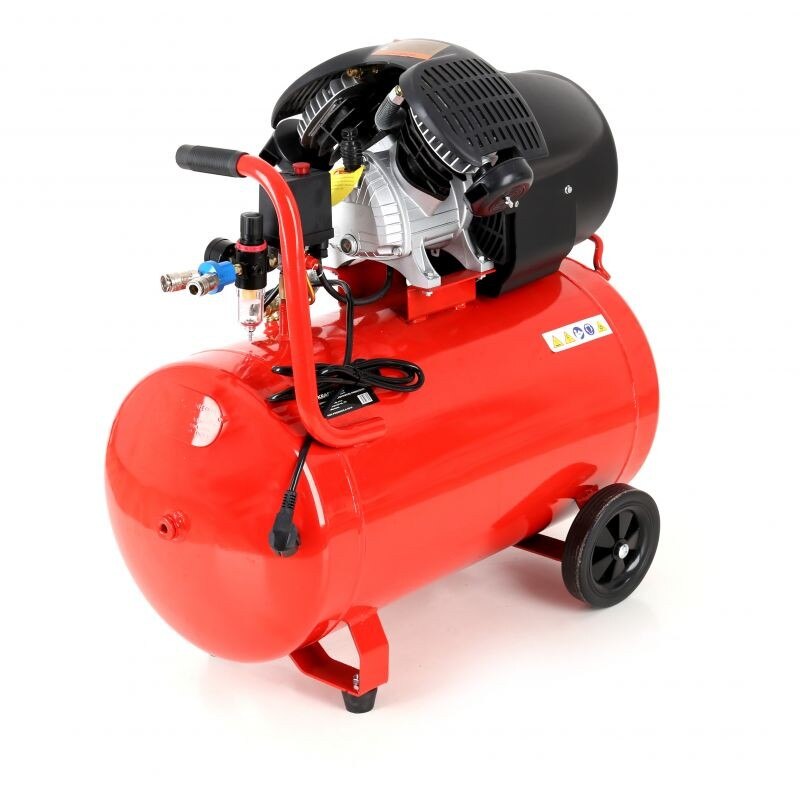 Compresor de aer industrial 100litri, 2 cilindri, 3kW, 220V 1483 - eMAG.ro