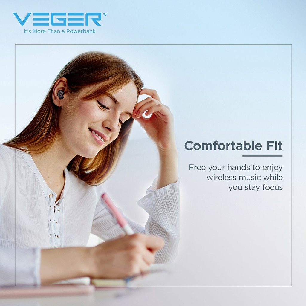 Veger XG08 Bluetooth fülhallgató, Tokkal, Fekete - eMAG.hu