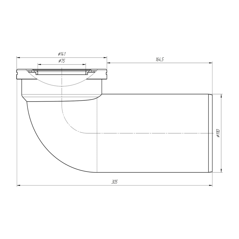 Racord manson WC cu cot, Hypo, extensibil insertie metalica 110 mm ... Racord manson WC cu cot, Hypo, extensibil insertie metalica 110 mm ...